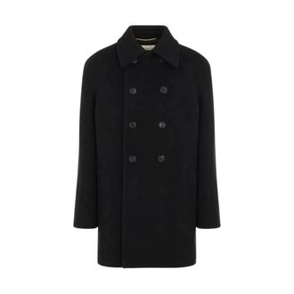 Saint Laurent Manteau Double Ouvrable - - Coats - Damen - Schwarzk - S