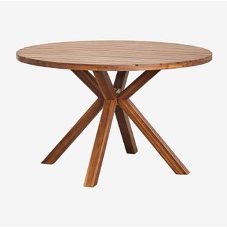 Sklum Runder Esstisch Naele aus Holz &Oslash;120 cm Akazie Braun