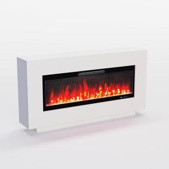 Glow Fire Elektrokamin Demeter mit realistischem 3D LED-Feuer - Stand-Elektrokamin mit Heizung und Kaminfeuer, App Steuerung, Knistereffekt & Timer, max. 1800 W
