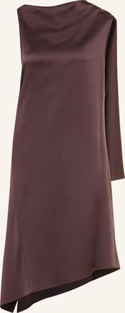 HUGO BOSS Satinkleid Daverse Mit Volants braun