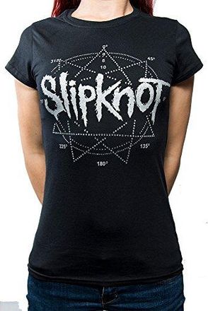 Slipknot T-Shirt M Black Femmina Logo Star [Import]