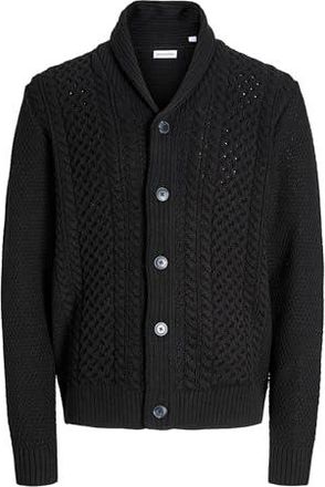 Jack & Jones Jjpaul Knit Shawl Cardigan, Noir, XL Homme