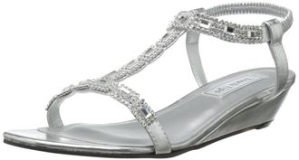 Touch Ups Jazz Keilabsatz Sandalen Stil Jazz, Silber, 37 EU