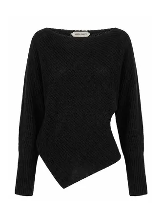 Alberta Ferretti Pull Col Bateau - Noir