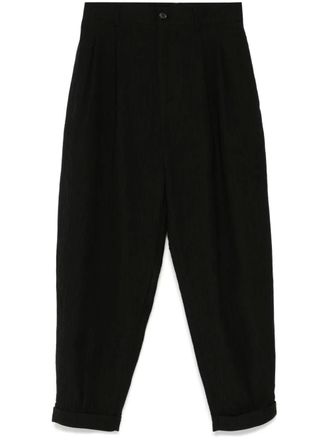 Songzio pantalon à design plissé - Noir