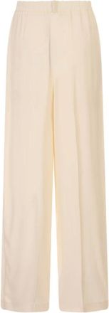 Fabiana Filippi Femme, Pantalons, Blanc, Taille: 40 FR Pantalon ample en cr&ecirc;pe de Chine