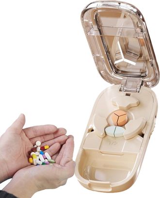 Generico Tablettenzerkleinerer, Schneider für kleine Pillen, Medikamentenspender für Reisen, den täglichen Gebrauch, Kinder, ältere Menschen und Haustiere