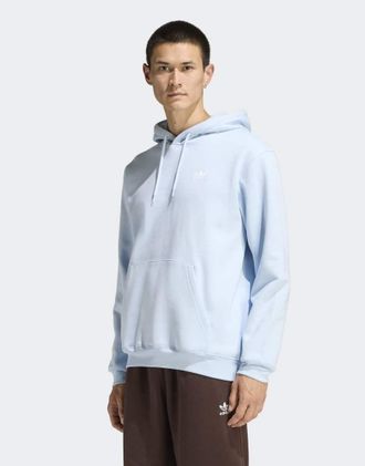 adidas Originals Essentials - Sweat &agrave; capuche ample &agrave; logo tr&egrave;fle - Ciel cristal-Bleu