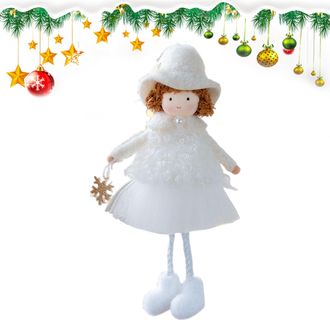 Generic Puppen Anhänger | Engel Figur Verzierungen,Zarte Plüsch Dekoration Für Decke Wand Haustür Garten Festlichkeiten