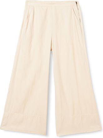 Pinko Damen Paolina Twill Lyocell Klassische Hose, D06_Beige-Mehl Hafer, 46