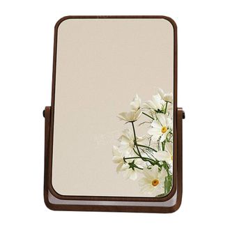 Generic Spiegel Badspiegel Tischspiegel Rechteck Runden Ecken f&uuml;r Badezimmer Waschtisch Wohnzimmer Schlafzimmer(Ash Wood)