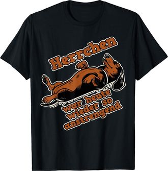 Jimbeels Herrchen war heute wieder so anstrengend Schlafender Dackel T-Shirt