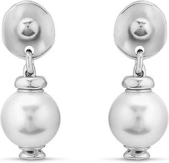 Uno De 50 Ohrringe aus Metalllegierung, versilbert mit weißer Perle, handgefertigter Schmuck, kreatives Design