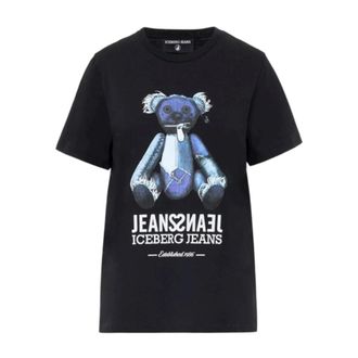 Iceberg Femme, Tops, Noir, Taille: 42 FR T-Shirt &agrave; Manches Courtes