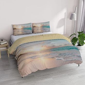 Italian Bed Linen Goodnight Bettwäsche-Set mit Digitaldruck, Mikrofaser, Haiti, Doppelbett