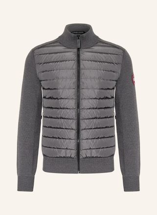 Canada Goose Strickjacke Hybrdige Im Materialmix grau