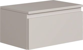 Selsey Nachttisch 49 cm Breite H&auml;ngend Nachttisch in Taupe Modernes Design Ideal f&uuml;r Minimalistische Einrichtungen Praktisches Fach Leicht Reinigbar