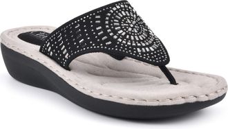 White Mountain Damen Cienna Sandale, Schwarz/Stoff, 40.5 EU