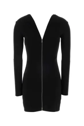Alexander Wang Womens Black Stretch Viscose Mini Dress Exterior: Elastane Abiti