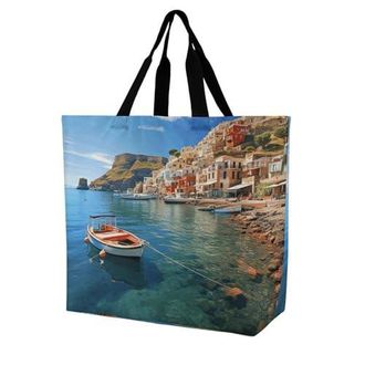 Generic Ville Baln&eacute;aire Sac Courses Pliable Sacs De Courses Imperm&eacute;able Sac Fourre-Tout Pour Quotidienne Shopping Gym