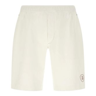 Brunello Cucinelli Homme, Shorts, Blanc, Taille: S Interlock Bermuda Shorts
