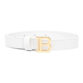 Balmain unisex, Accessoires, Blanc, Taille: 3XL Ceinture &agrave; boucle logo