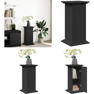 vidaXL Postament mit Stauraum Schwarz 31x30x60 cm Holzwerkstoff - Vidaxl