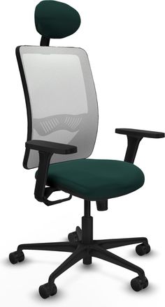 Piqueras y Crespo 8H B&uuml;rostuhl Zulema mit 3D-Armlehnen, h&ouml;henverstellbarer Lendenwirbelst&uuml;tze und festem Kopfteil, ausgestattet mit Sincro 3 Positionen und Schneidescha