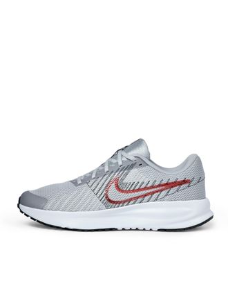 Nike Nike Run Defy Straßenlaufschuh für Herren Straßen-Laufschuh, Wolf Grey/Schwarz/Weiß/Bright Crimson, 46 EU