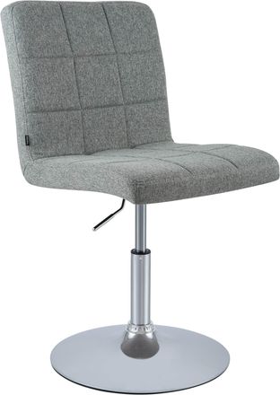 Clp Esszimmerstuhl h&ouml;henverstellbar Ricky, drehbar mit Stoffbezug, 360&deg; Sitzfunktion, Trompetenfu&szlig;, Metallgestell in Chromoptik, Farbe:grau