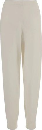 Allude Femme, Pantalons, Blanc, Taille: 36 FR Wool And Cashmere Pants