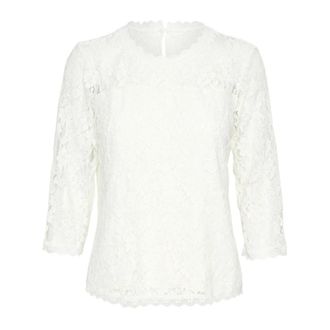 Cream Wei&szlig;e Spitzenbluse - - Blouses & Shirts - Damen - Wei&szlig; - 2XL
