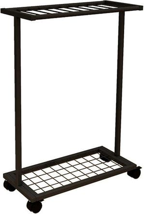 Generic Tennisschl&auml;ger-Aufbewahrungsregal Mit R&auml;dern, Eisen-Badmintonschl&auml;gerhalter, Bodenstehender Sportger&auml;tewagen, 30 Kg Tragf&auml;higkeit for 10 Schl&auml;ger(Blac