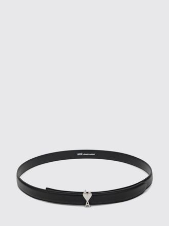 Ami Ceinture fine en cuir avec boucle logo Ami de Caur