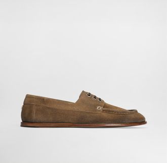 Dolce & Gabbana Derby-schuhe Aus Spaltleder - Mann Schn&uuml;rschuhe Brown 44
