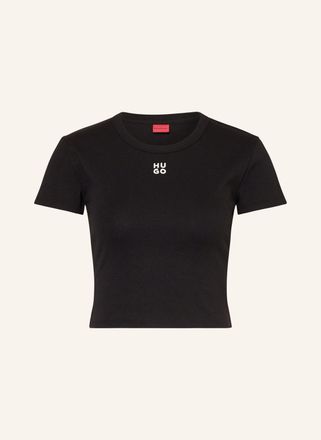HUGO BOSS Hugo Cropped-Shirt Delanor schwarz