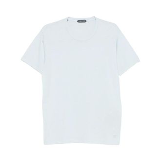 Tom Ford Homme, Tops, Bleu, Taille: 3XL T-Shirt Col Rond C&ocirc;tel&eacute;