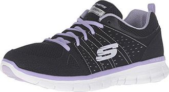 Skechers Femme Synergy Look Book Baskets Basses, Noir (Bklv Noir/Mauve), 39 EU