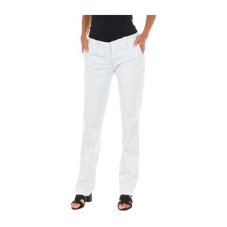 Met Met, Femme, Pantalons, Blanc, Taille: W26 Straight Pantalons