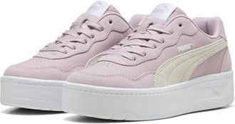 Puma Sneakers en Daim Court Lally Skye Femme 41, Rose Mauve White Pink