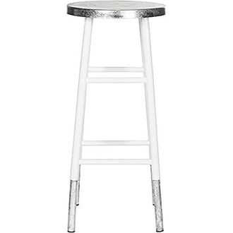 Safavieh Modern Bar & Counter Stool, in White and Silver