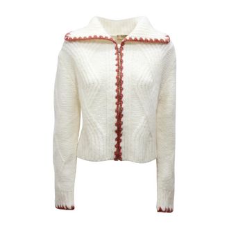 PHO Firenze 4322086 Bivory Makeup Cardigan - - Knitwear - Damen - Wei&szlig; - S
