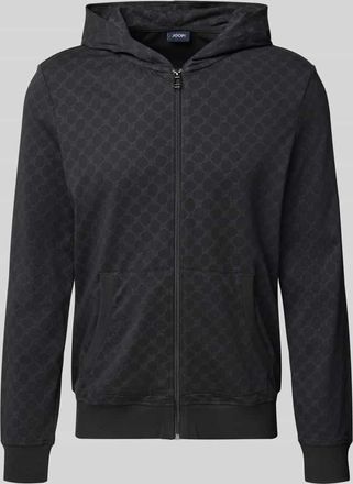 Joop Sweatjacke mit Logo-Muster und Kapuze
