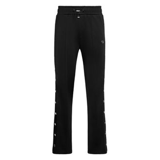 Philipp Plein Homme, Pantalons, Noir, Taille: M Pantalon de surv&ecirc;tement boutonn&eacute;