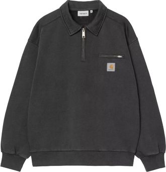 Carhartt Work in Progress Homme, Sweatshirts et sweats &agrave; capuche, Gris, Taille: L Half Zip Detroit SweaT-shirt