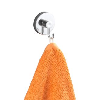 WENKO Wenko Vacuum-Loc Haken 4Er Set, Befestigen Ohne Bohren, Chrom, 6 X 6.7 X 5 Cm, 4