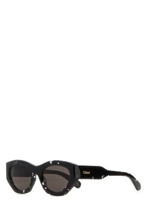 Chlo&eacute; CH0220S Crystal-Embellished Cat-Eye Sunglasses - Black