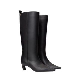 Tommy Hilfiger Bottes hautes &agrave; petit talon en cuir