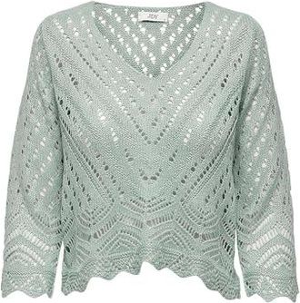Jacqueline de Yong JdY Jdynew Sun 3/4 Cropped Pullover KNT Noos Pull en Tricot Femme (Lot de 1), Côté Jade, M