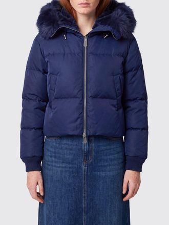 Pinko Bomber court matelass&eacute; &agrave; imprim&eacute; camouflage avec capuche en shearling